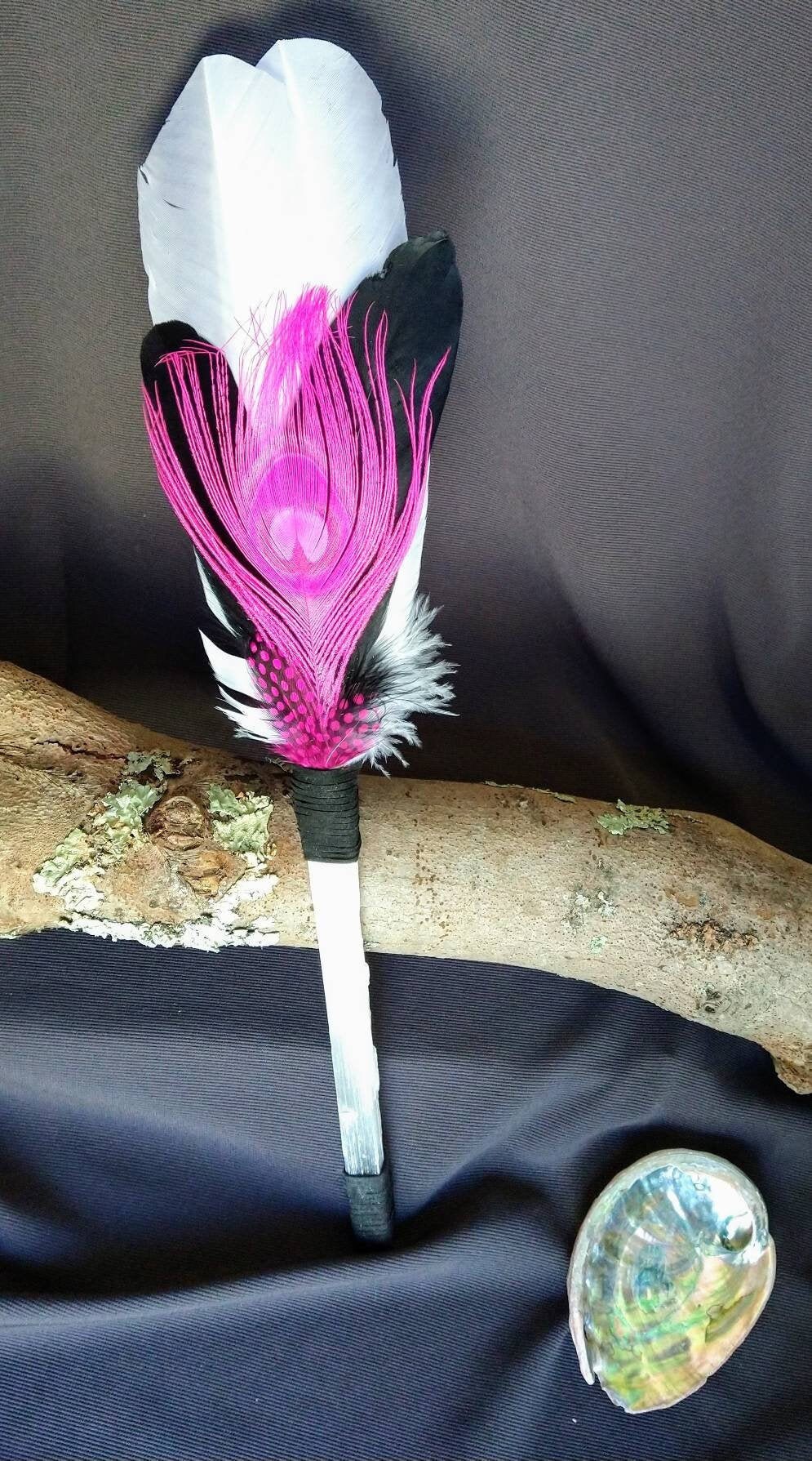 Smudge fan feather fan smudging tool cleansing fan | Etsy
