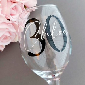 Personalised 30th Birthday Glass/personalised Glass/milestone Wine ...