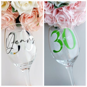 Personalised 30th Birthday Glass/personalised Glass/milestone Wine ...