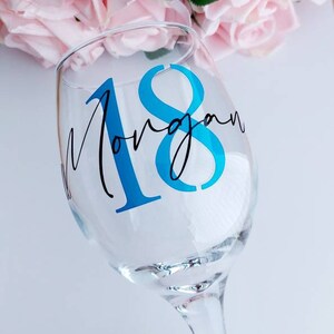 Personalised 18th Birthday Glass/personalised Glass/milestone - Etsy UK