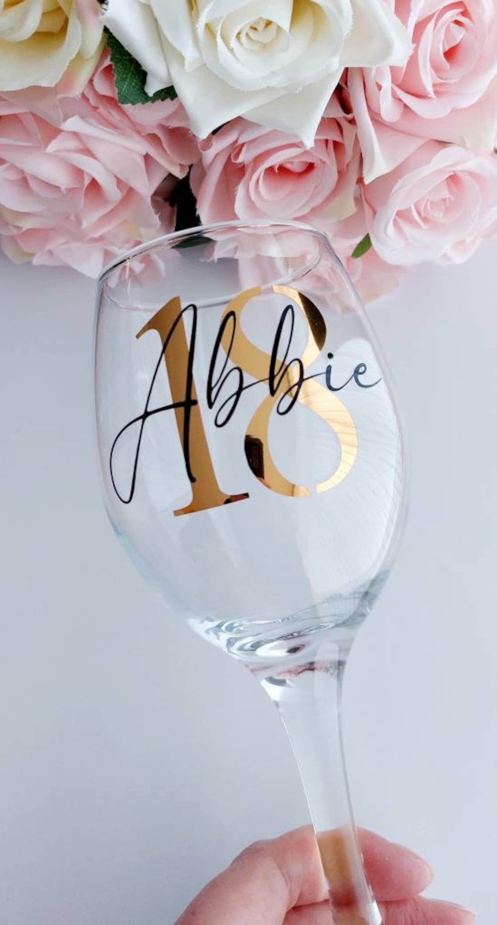 Personalised 18th Birthday Glass/personalised Glass/milestone - Etsy UK