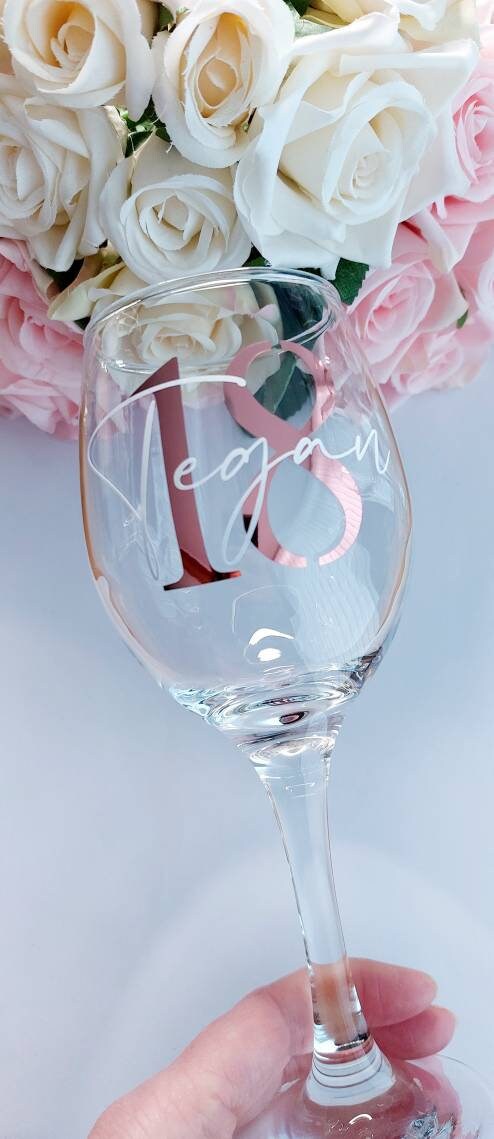 Personalised 18th Birthday Glass/personalised Glass/milestone - Etsy UK