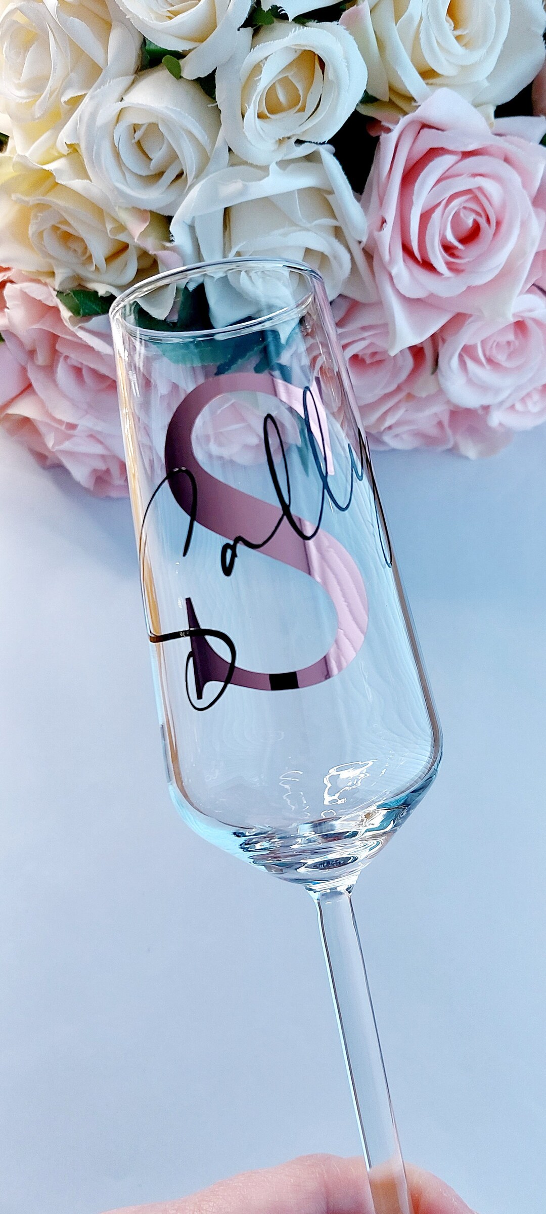 Personalised Glass/champagne Glass/prosecco Glass/birthday Glass/18th ...