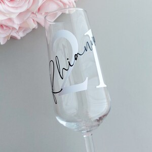 Personalised Glass/champagne Glass/prosecco Glass/birthday Glass/18th ...