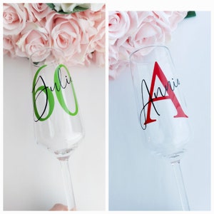 Personalised Glass/champagne Glass/prosecco Glass/birthday Glass/18th ...
