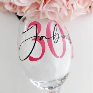 Personalised 30th Birthday Glass/personalised Glass/milestone Wine ...