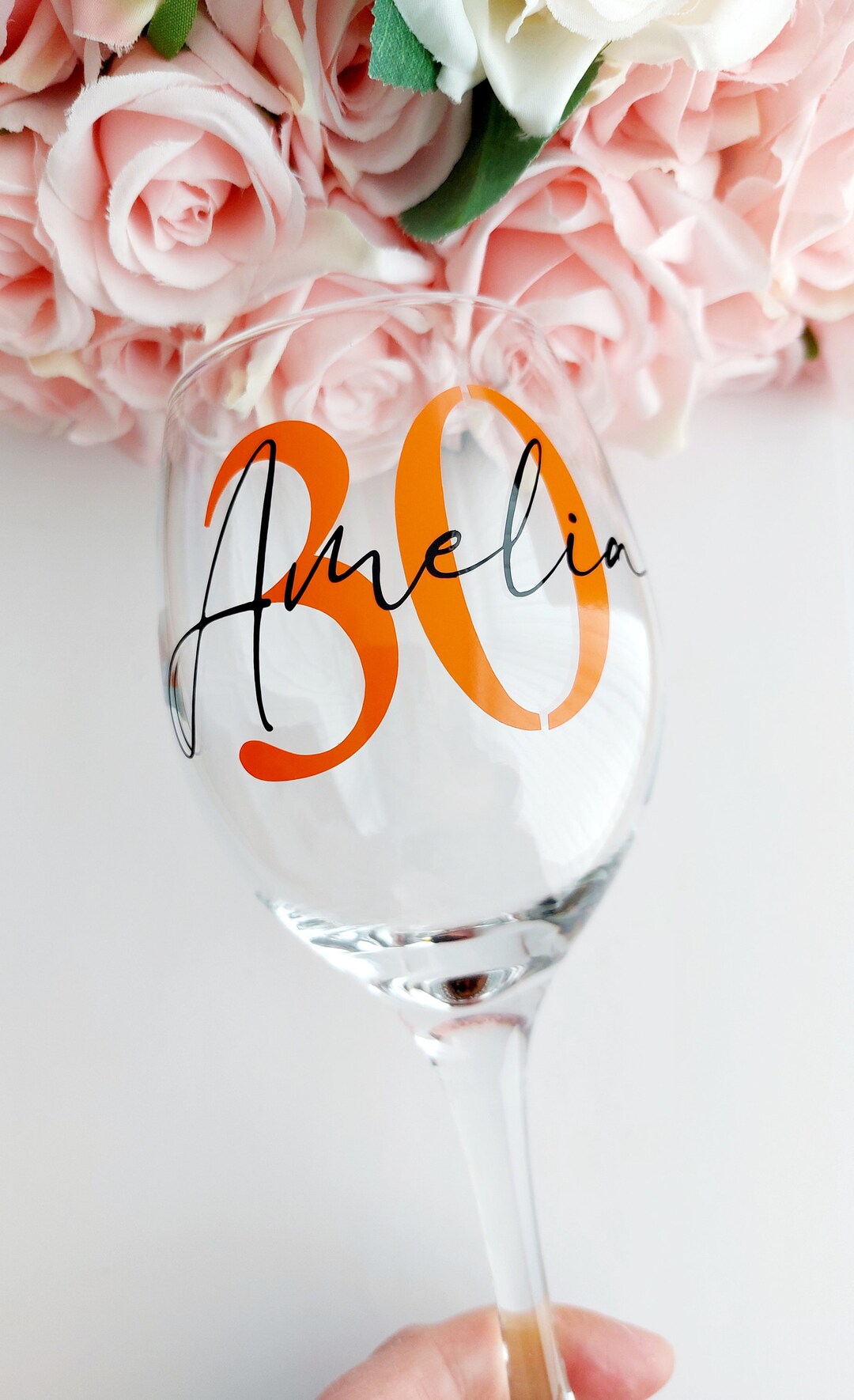 Personalised 30th Birthday Glass/personalised Glass/milestone Wine ...