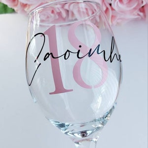 Personalised 18th Birthday Glass/personalised Glass/milestone - Etsy UK