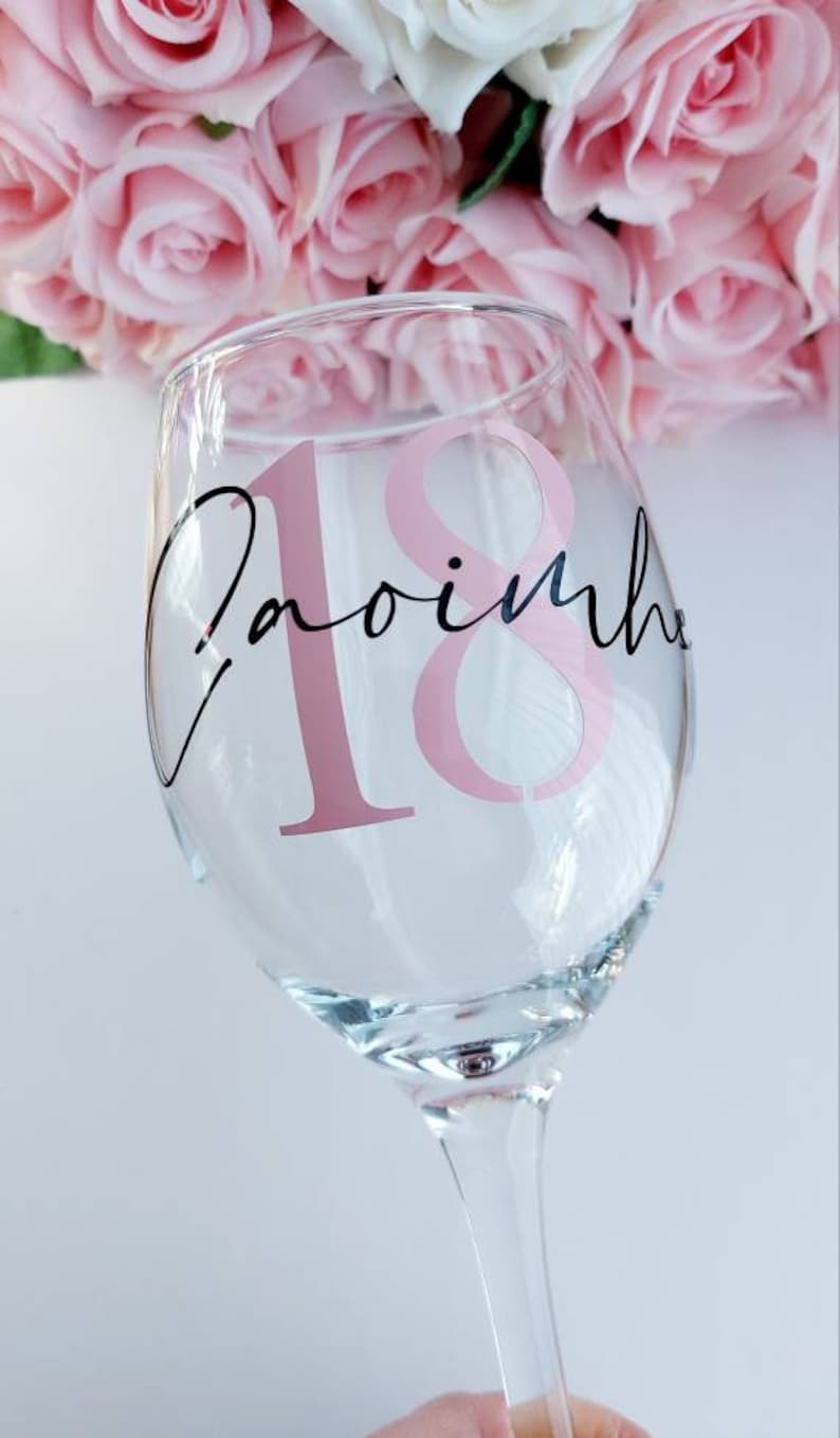 Personalised 18th Birthday Glass/personalised Glass/milestone - Etsy UK