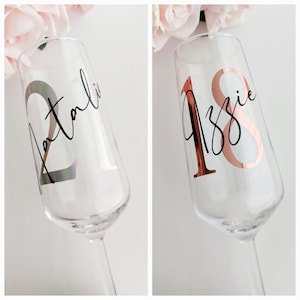 Personalised Glass/champagne Glass/prosecco Glass/birthday Glass/18th ...