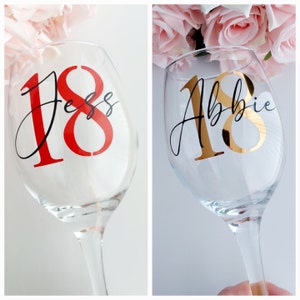 Personalised 18th Birthday Glass/personalised Glass/milestone Wine ...