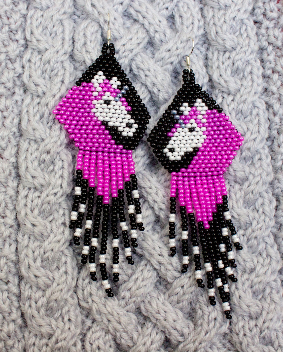 Unicorn Earrings Beaded Unicorn Gift Unicorns Native - Etsy