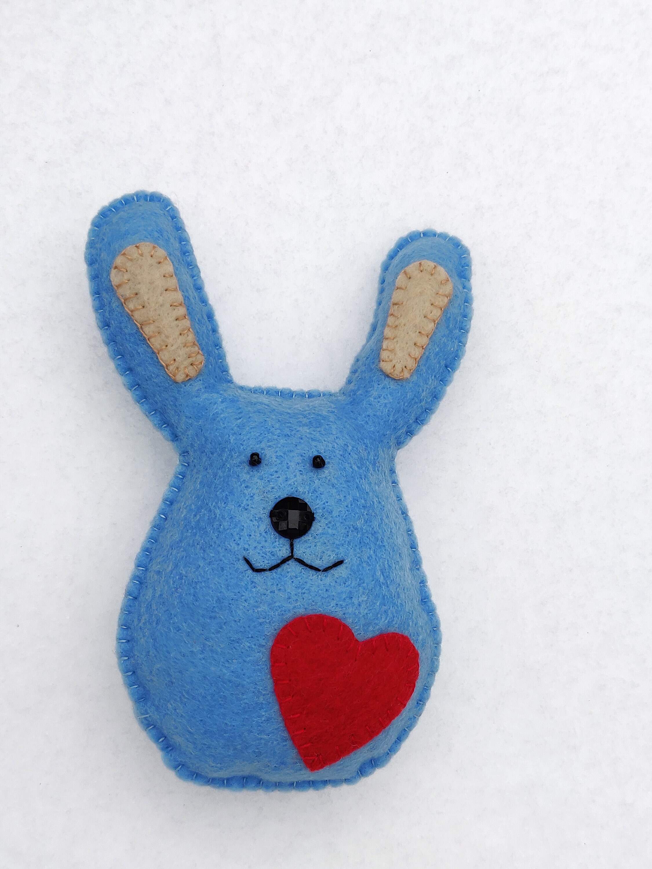 Bunny Rabbit Felt Toy Blue Bunny Bunny Lover Gift - Etsy