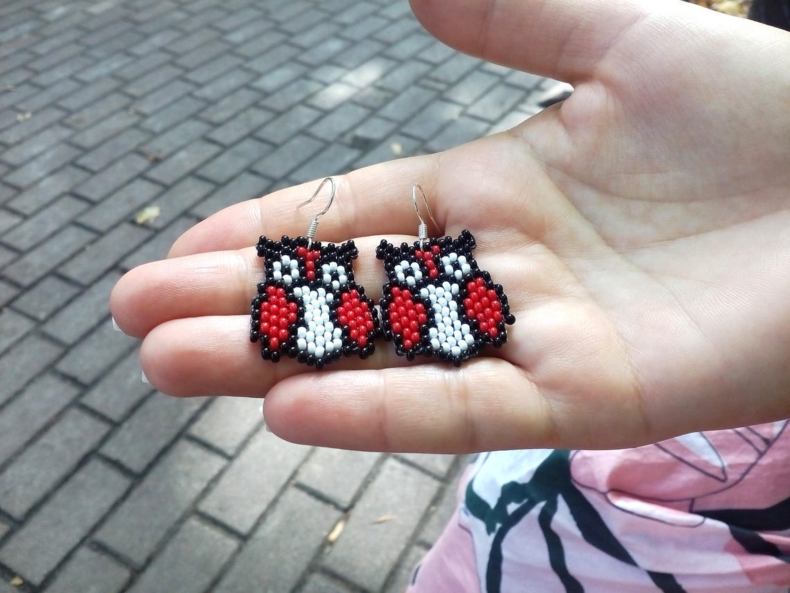 Owl Beaded Earrings Seed Bead Owl Seed Bead Earrings | Etsy