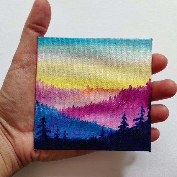 Small Sunset Art - Etsy