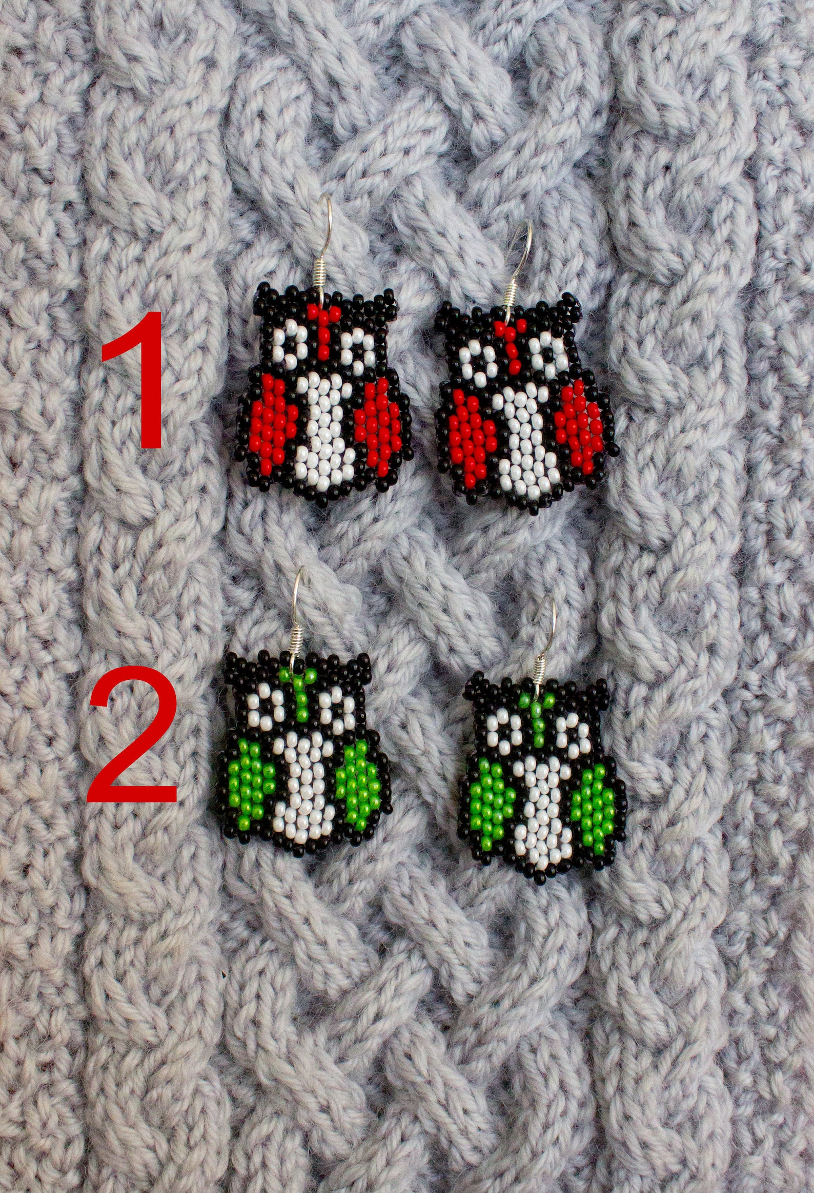 Owl Beaded Earrings Seed Bead Owl Seed Bead Earrings - Etsy