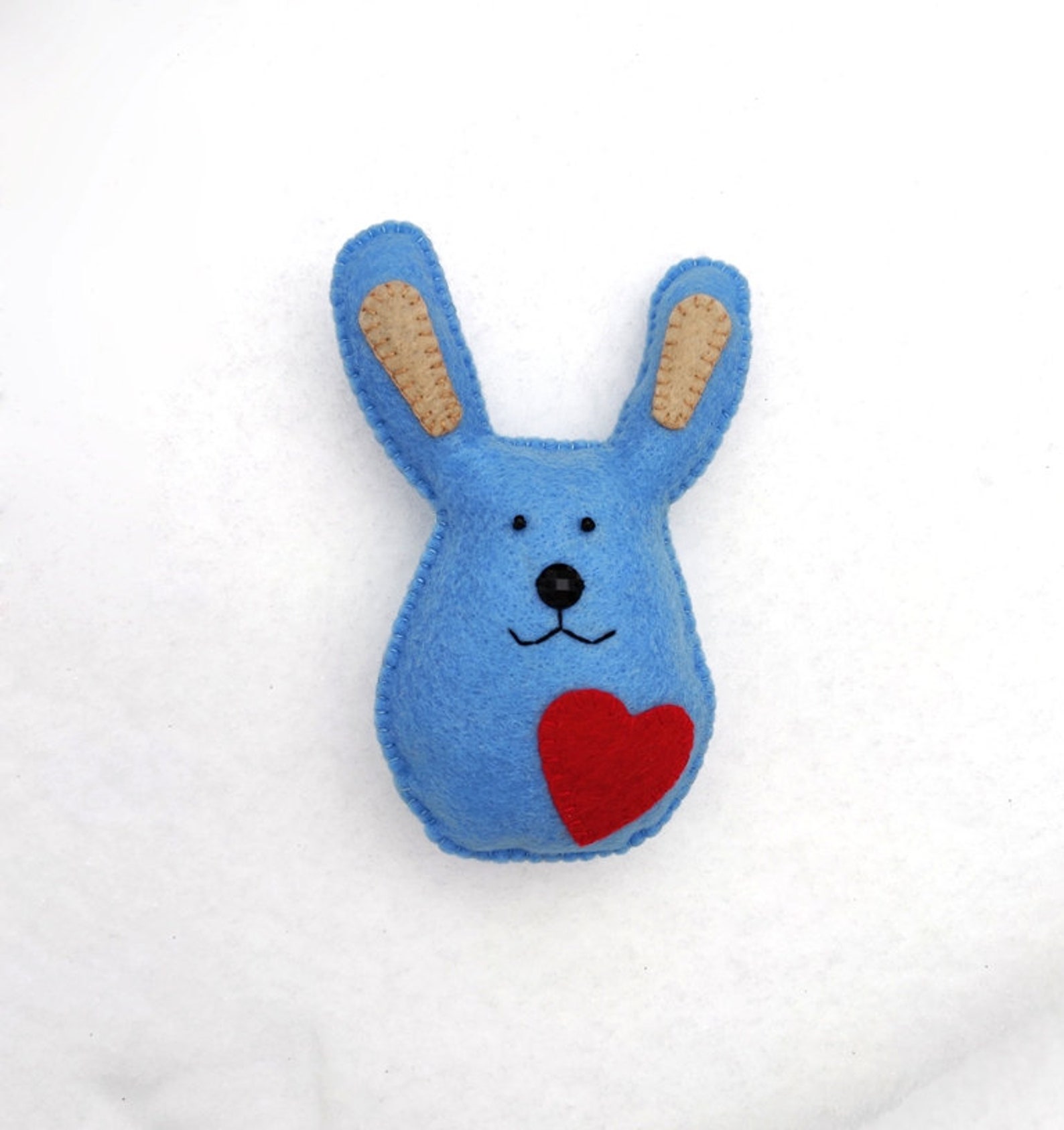 Bunny Rabbit Felt Toy Blue Bunny Bunny Lover Gift - Etsy