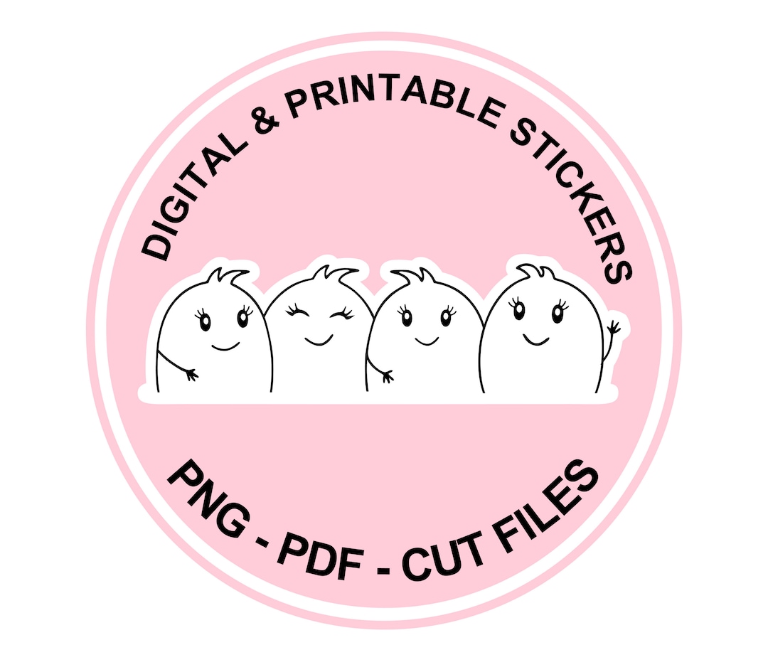 Digital and Printable Cute Character Olive Stickers BEST FRIENDS IIII ...