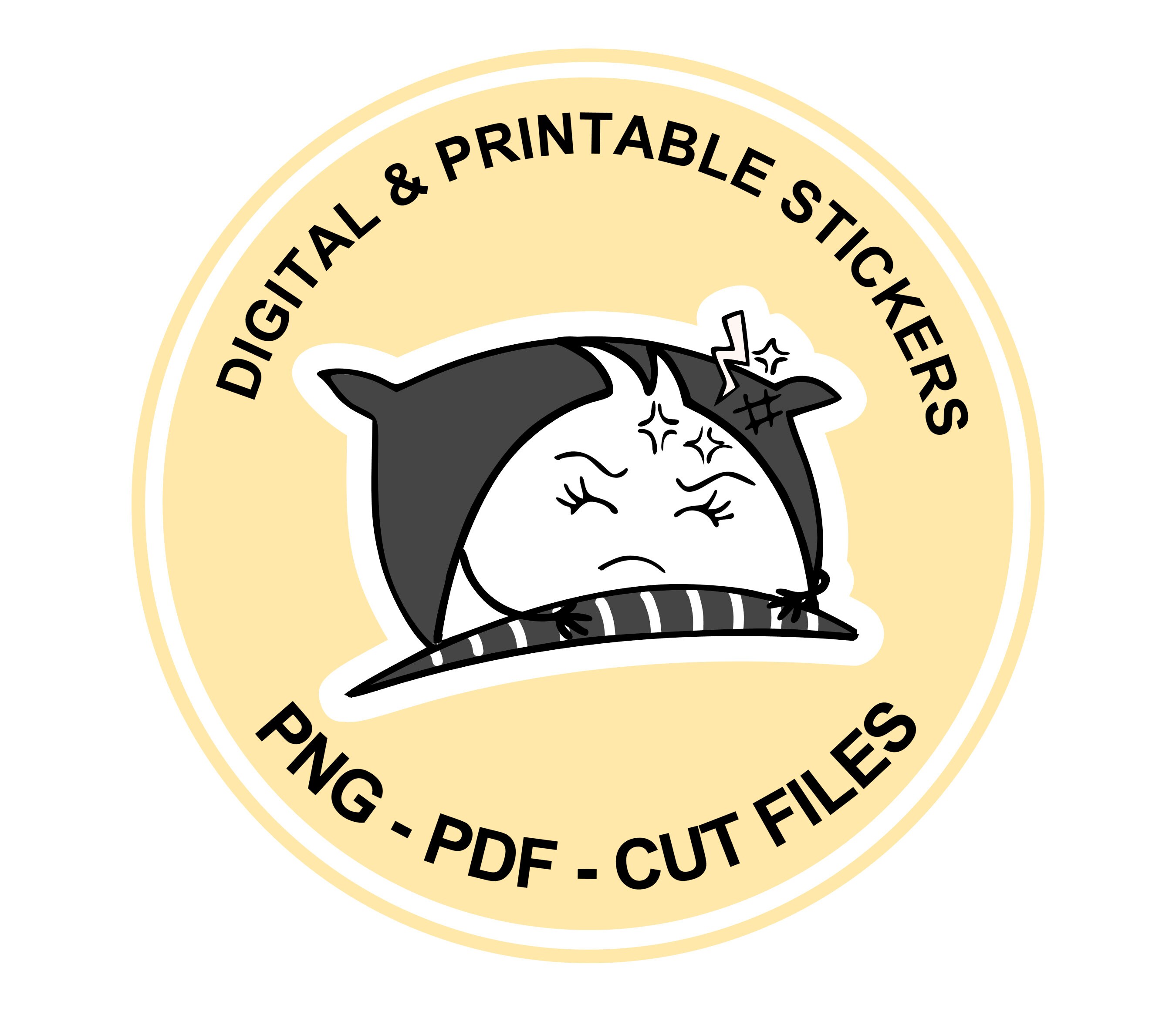 Digital and Printable Cute Character Olive Stickers MY HEAD HURTS - Etsy