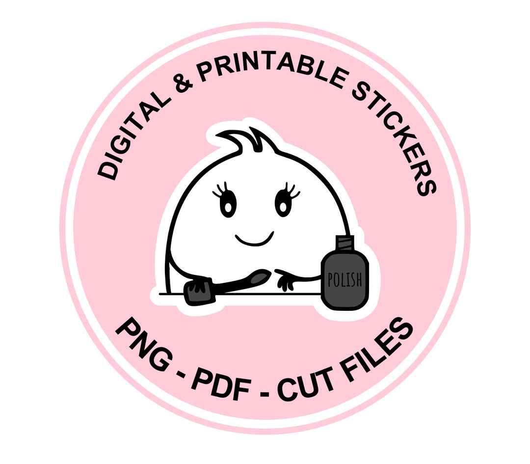 Digital and Printable Cute Character Olive Stickers NEW NAILS - Etsy