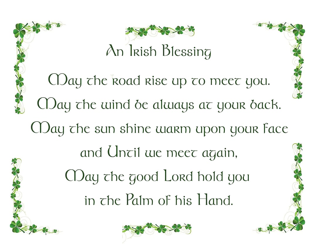 Irish Blessing Printable Art, St. Patrick's Day Gift (digital Download ...