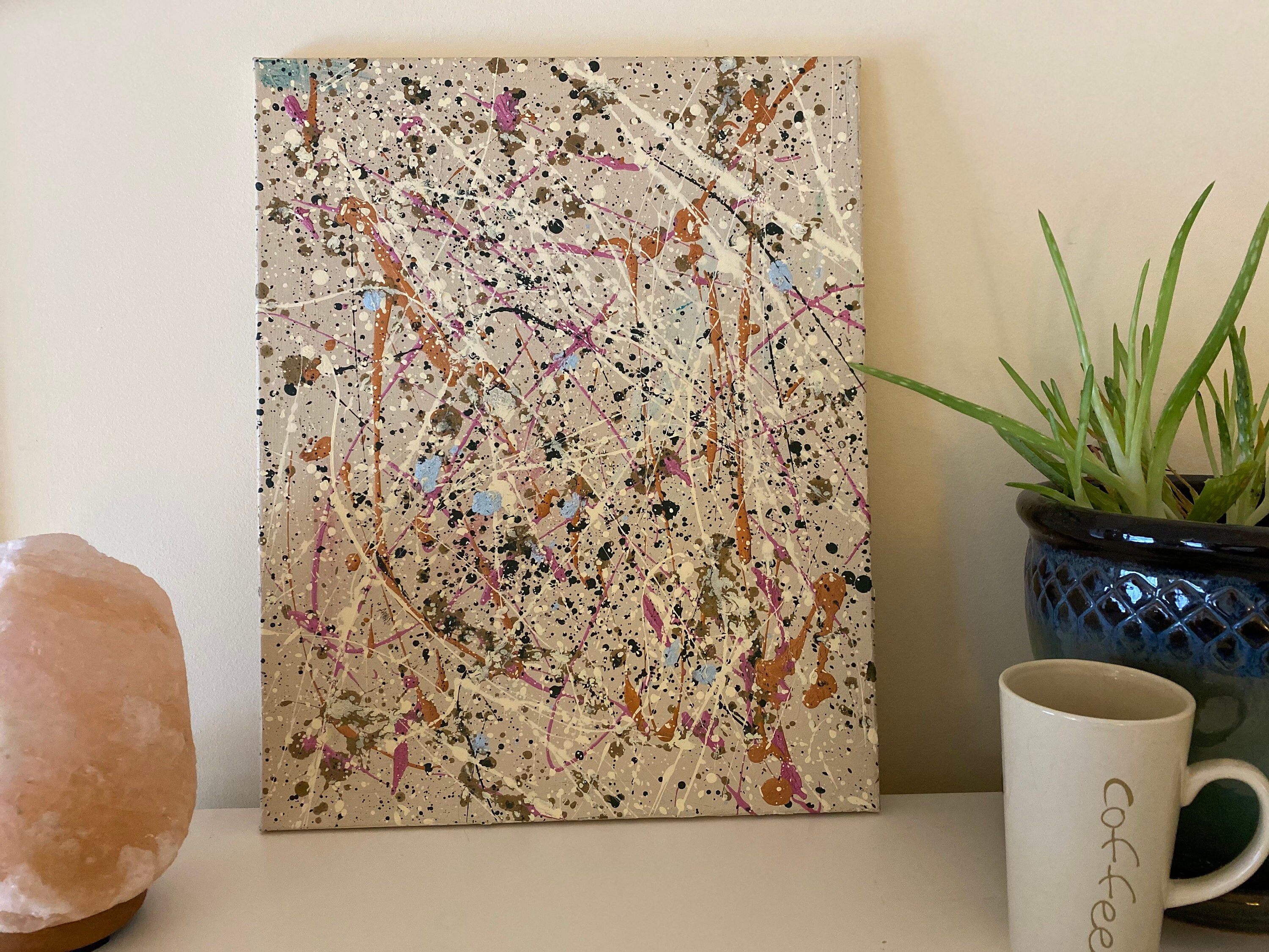 Jackson Pollock Style Abstract Expressionism Painting Canvas 16 X 20 ...