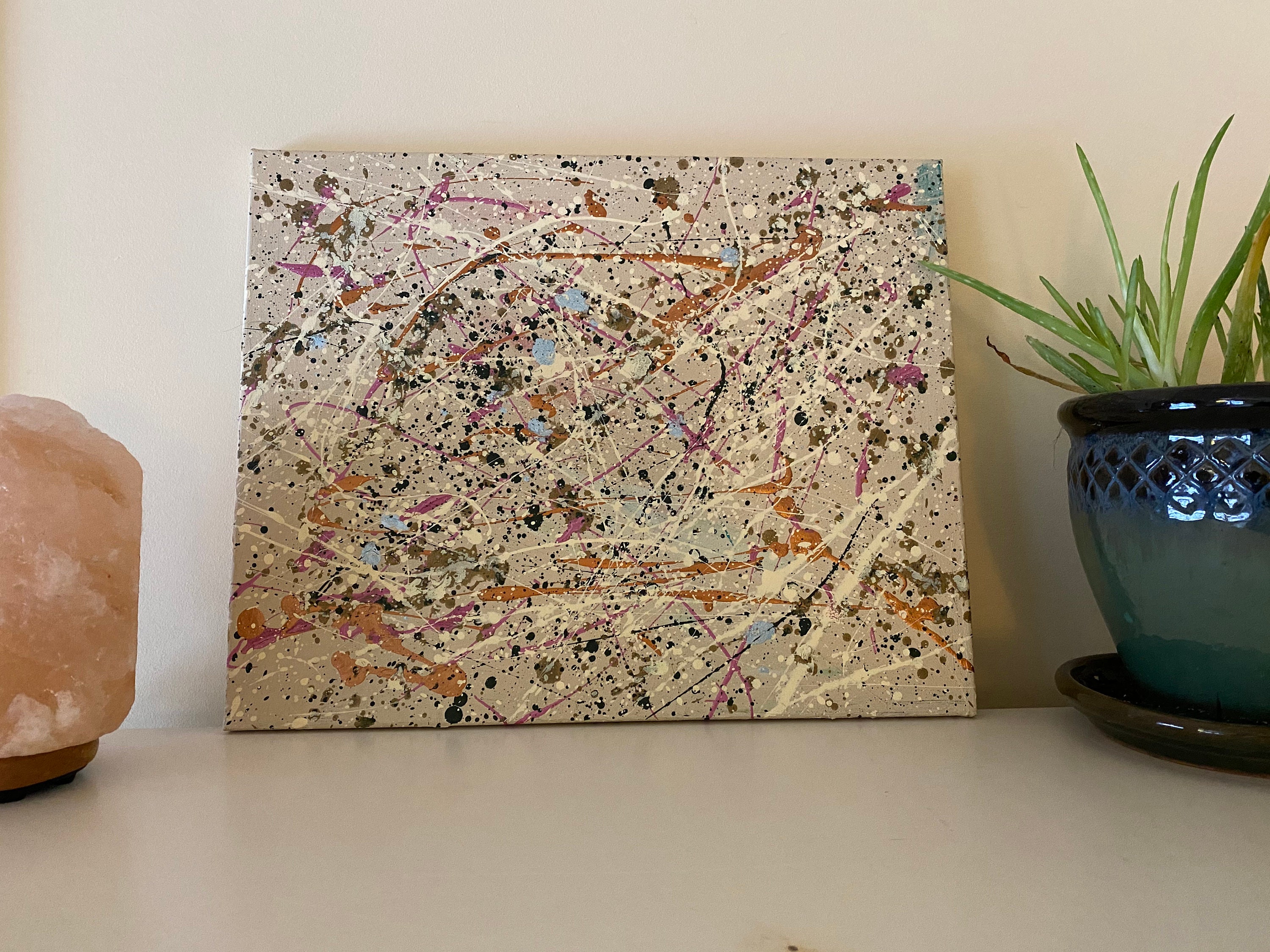 Jackson Pollock Style Abstract Expressionism Painting Canvas 16 X 20 ...