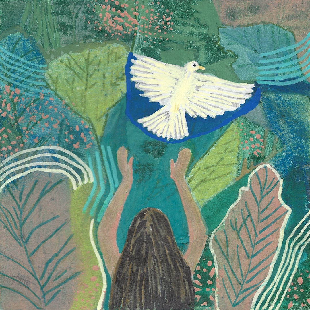 Giclee Print of Original Painting: No to War - Message of Peace Square ...