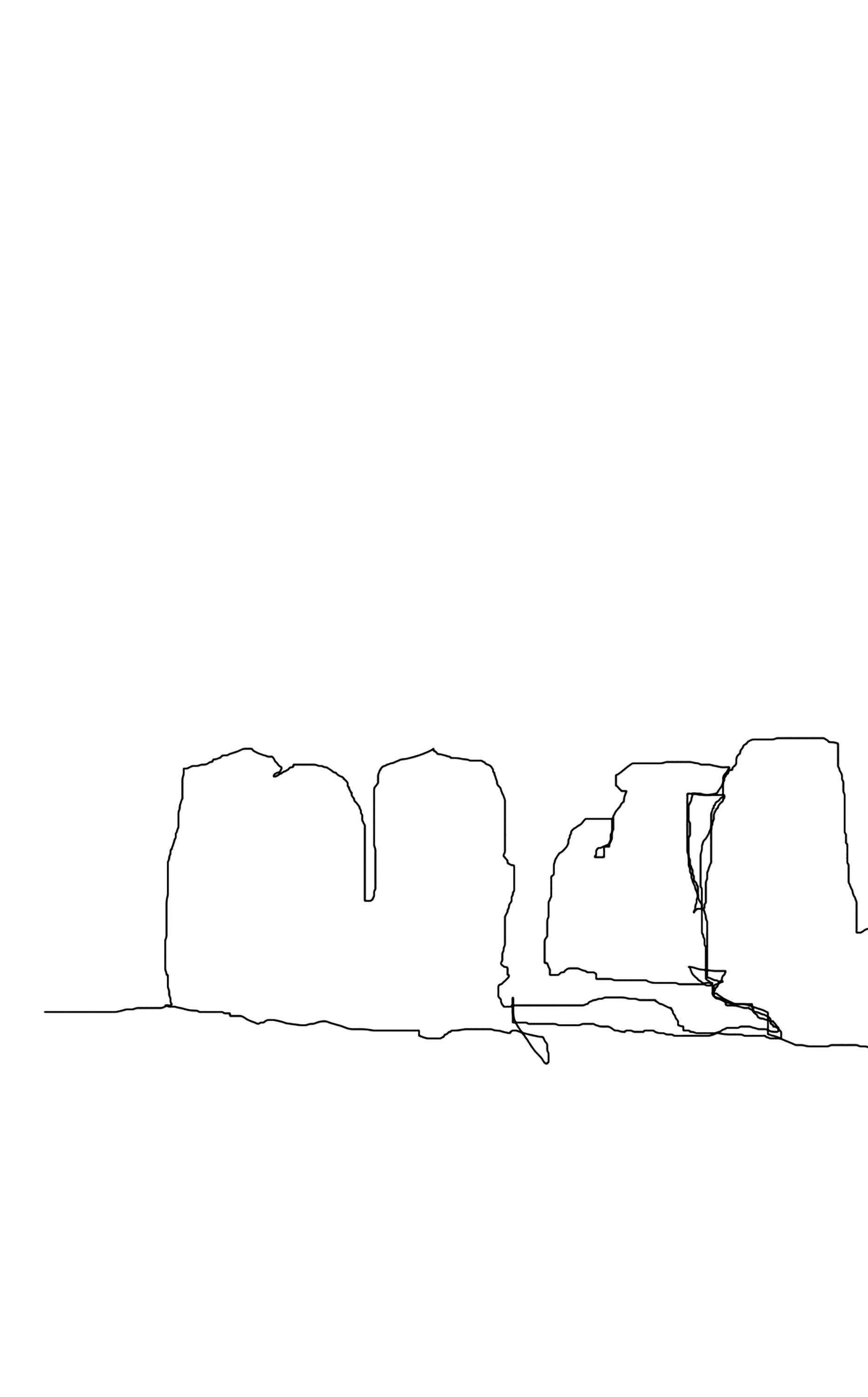 Stonehenge Abstract One Line Drawing Digital Print, Stonehenge Line Art ...