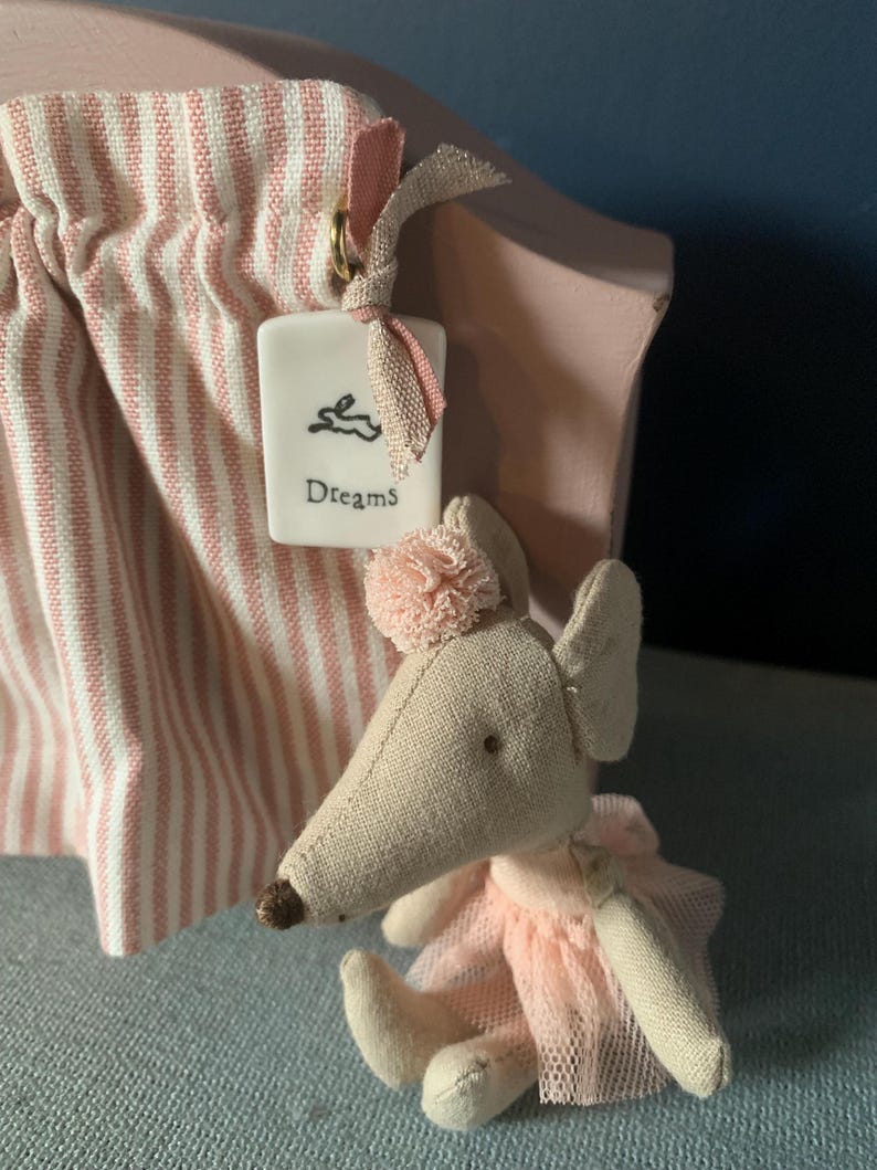 Clock Mouse House With Maileg Ballerina - Dusky Pink - Etsy UK