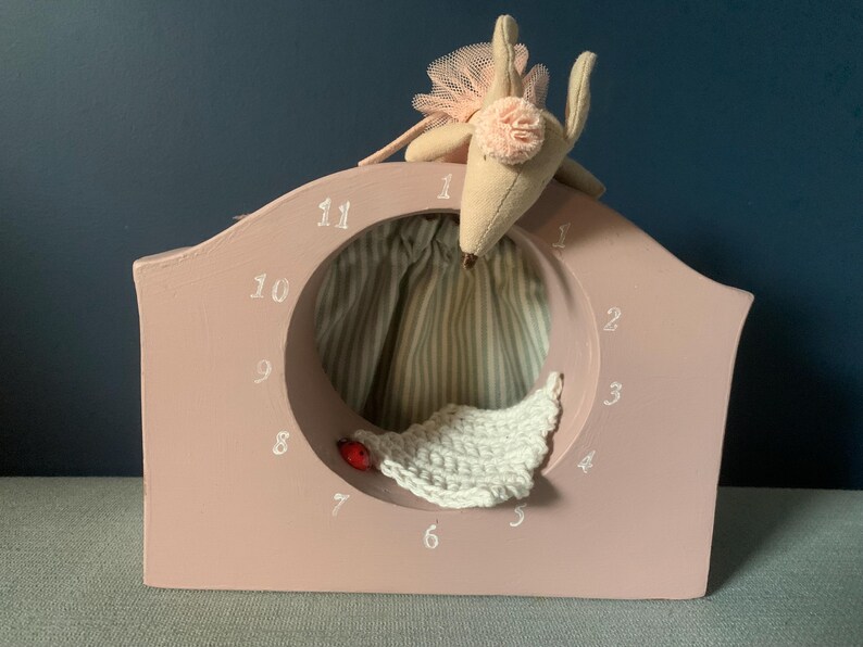 Clock Mouse House With Maileg Ballerina - Dusky Pink - Etsy UK