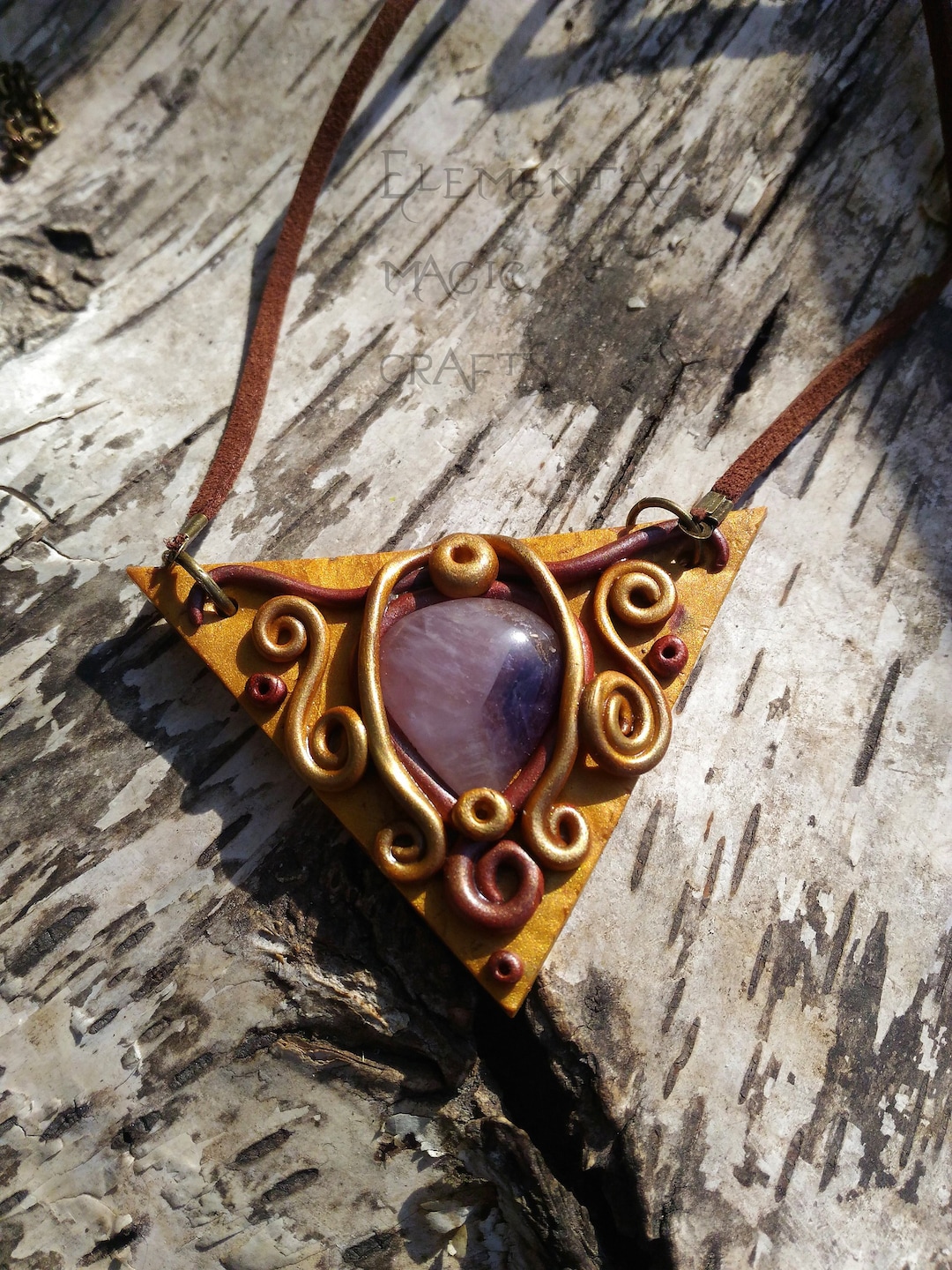 Athena Amethyst Pendant Necklace Purple Pagan Jewelry Magic - Etsy