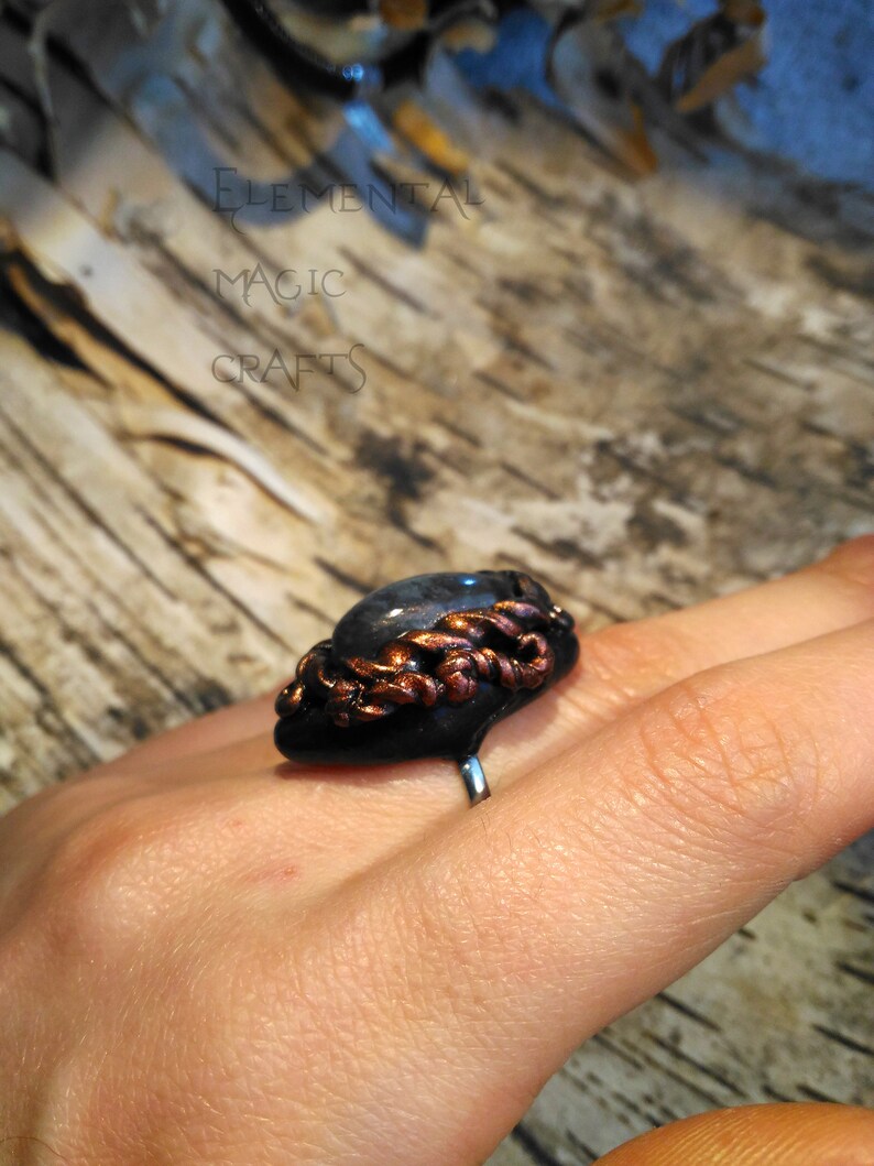Athena Magic Ring Labradorite Spectrolite Gemstone Unique One - Etsy