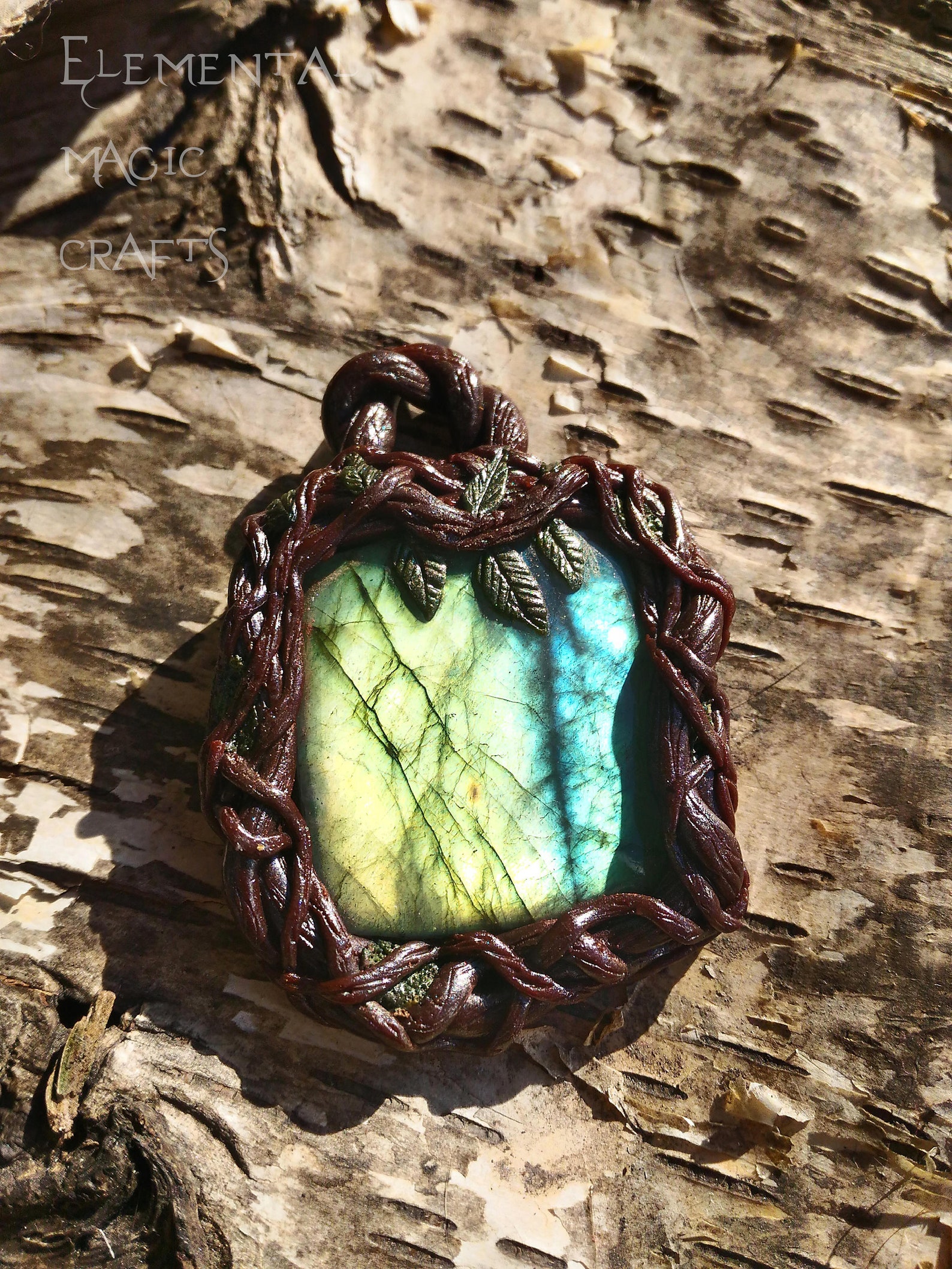 Tapio Spectrolite Labradorite Pendant Finish God of Forests - Etsy
