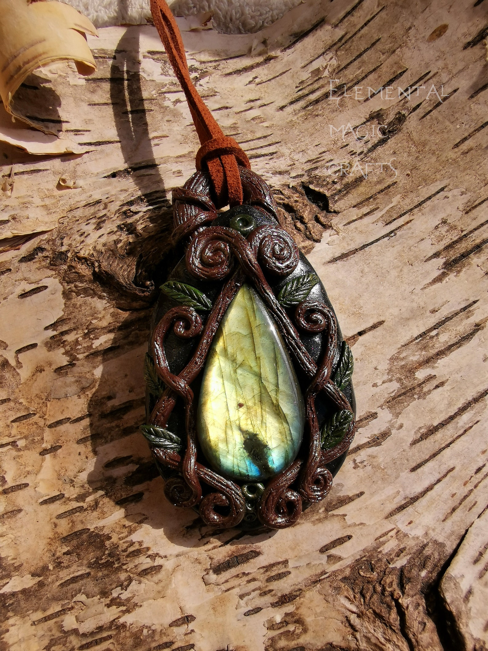 Elven Amulet Yellow Labradorite Spectrolite Enchanted Fairy - Etsy