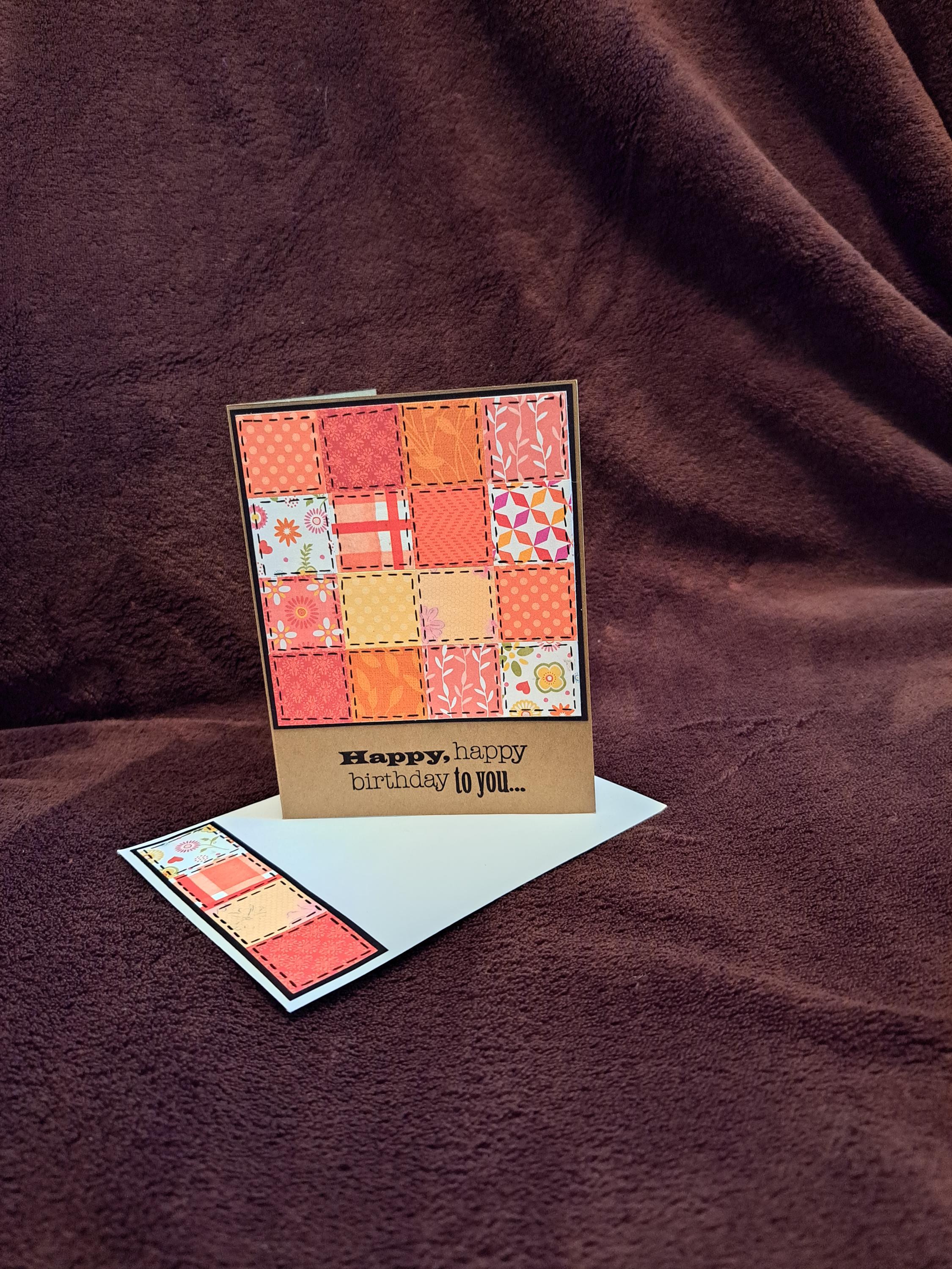 Handcrafted Quilt Pattern Birthday Card With Matching Envelope - Etsy