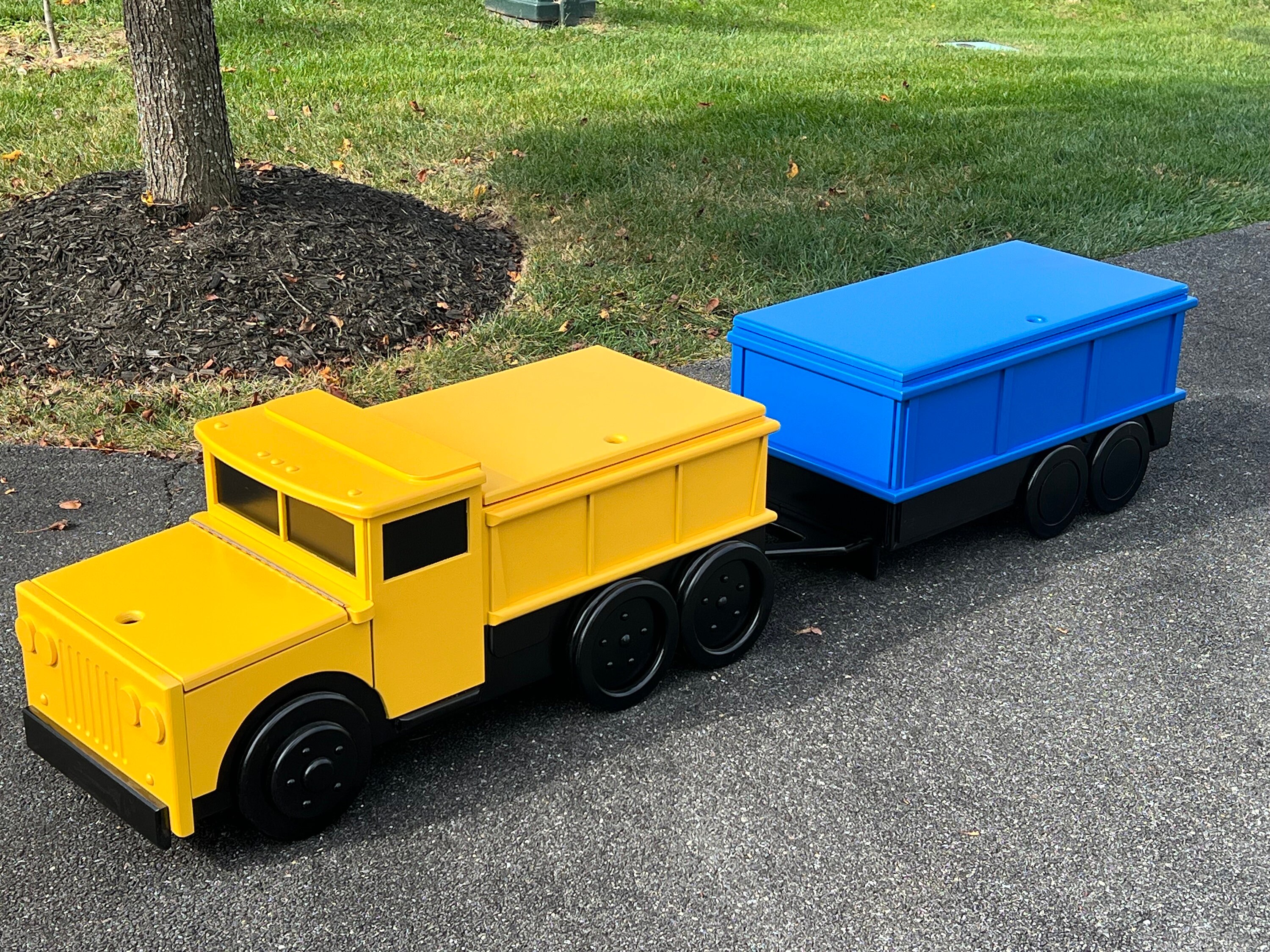 Large Toy Box for Boys Toy Box Truck Toy Storage Chest Gift for Toddler ...