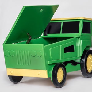 Toy Box for Boys Tractor Toy Box Chest Toy Storage Farm Toddler Toy Box ...