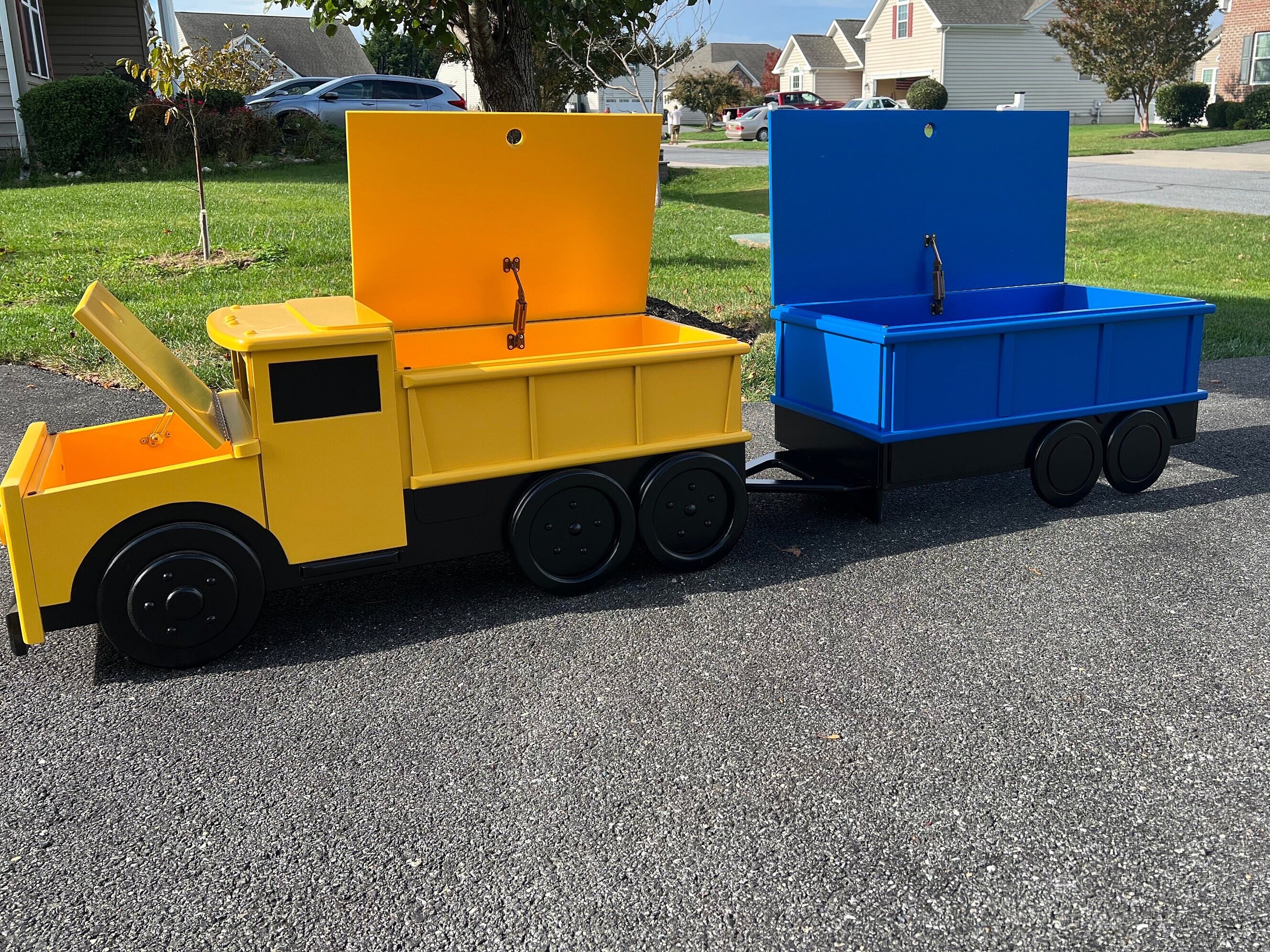 Large Toy Box for Boys Toy Box Truck Toy Storage Chest Gift for Toddler ...