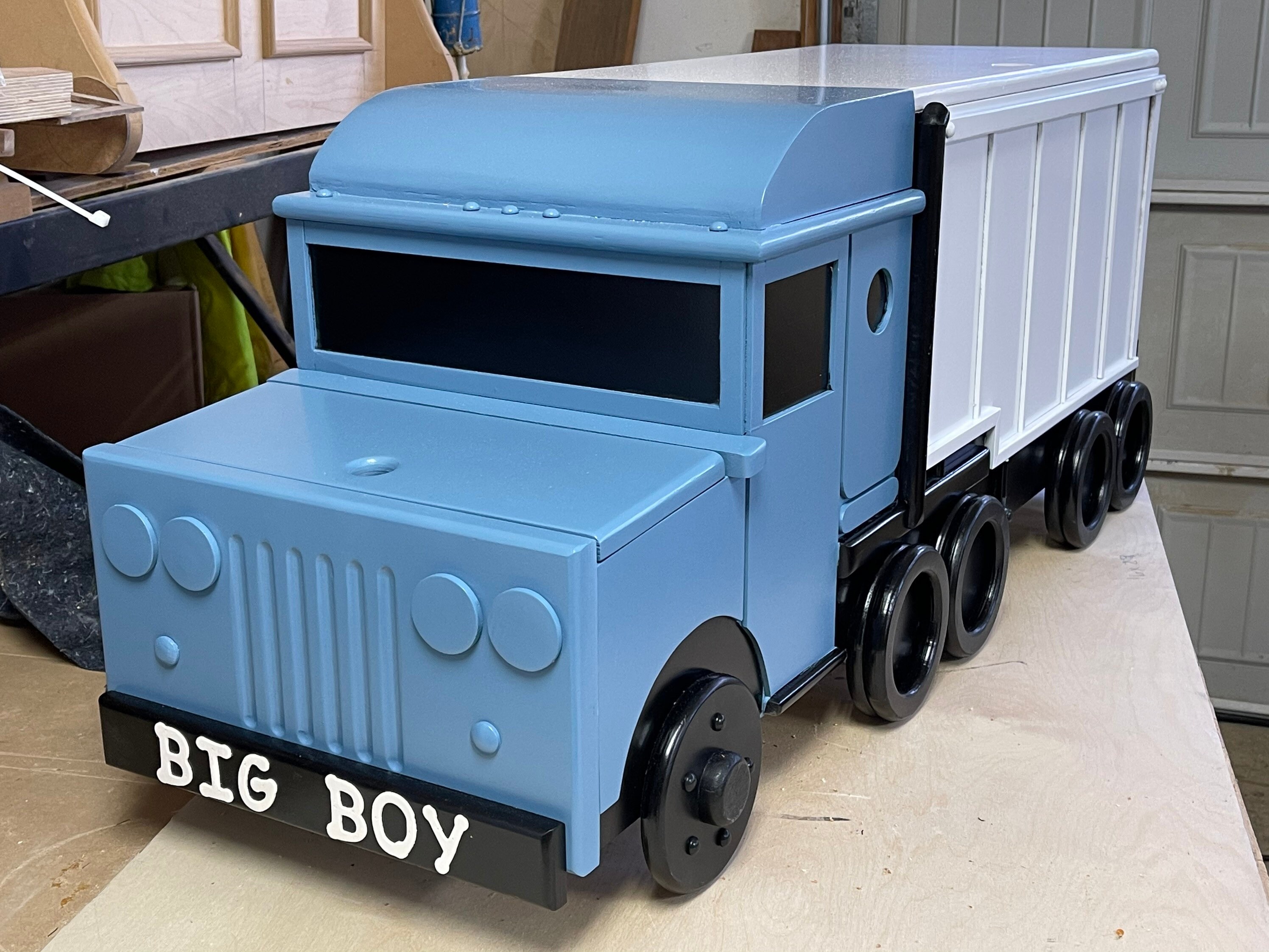 Toy Box for Boys Toy Chest Toy Storage Nursery Furniture Construction ...