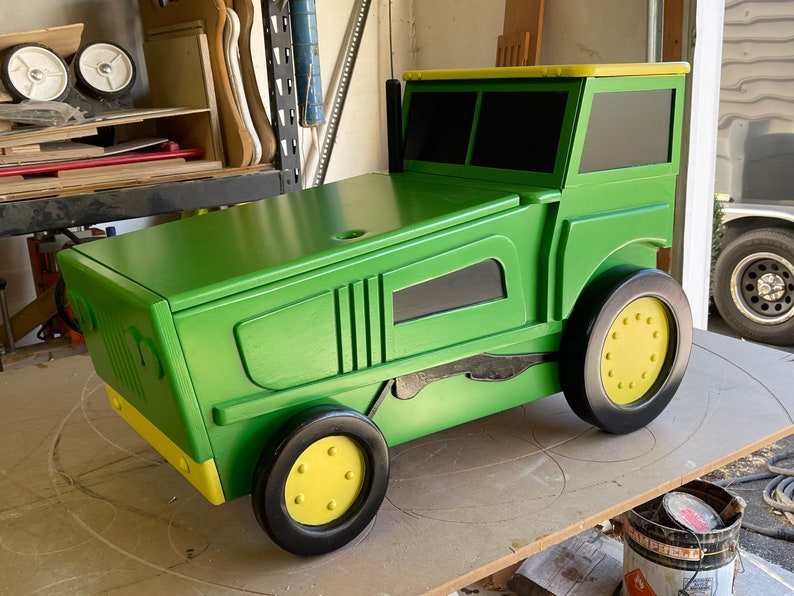 Toy Box for Boys Tractor Toy Box Chest Toy Storage Farm Toddler Toy Box ...