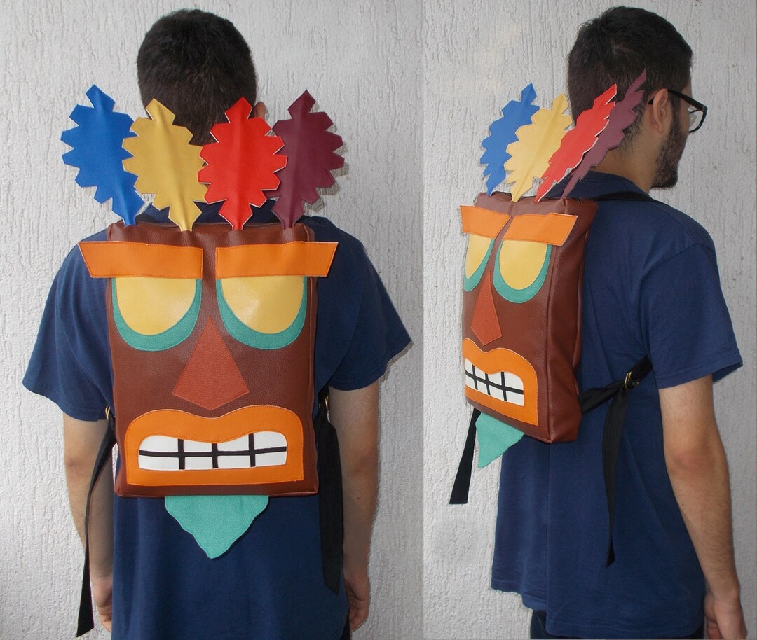 Colorful Retro Bandicoot Video Game Mask Backpack - Etsy