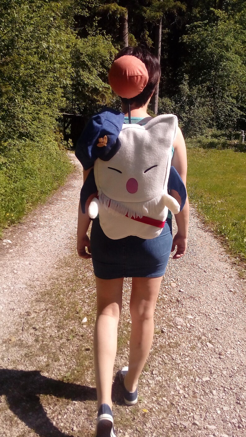 Cute White Mail Moogle Plush Backpack final Fantasy/kingdom - Etsy
