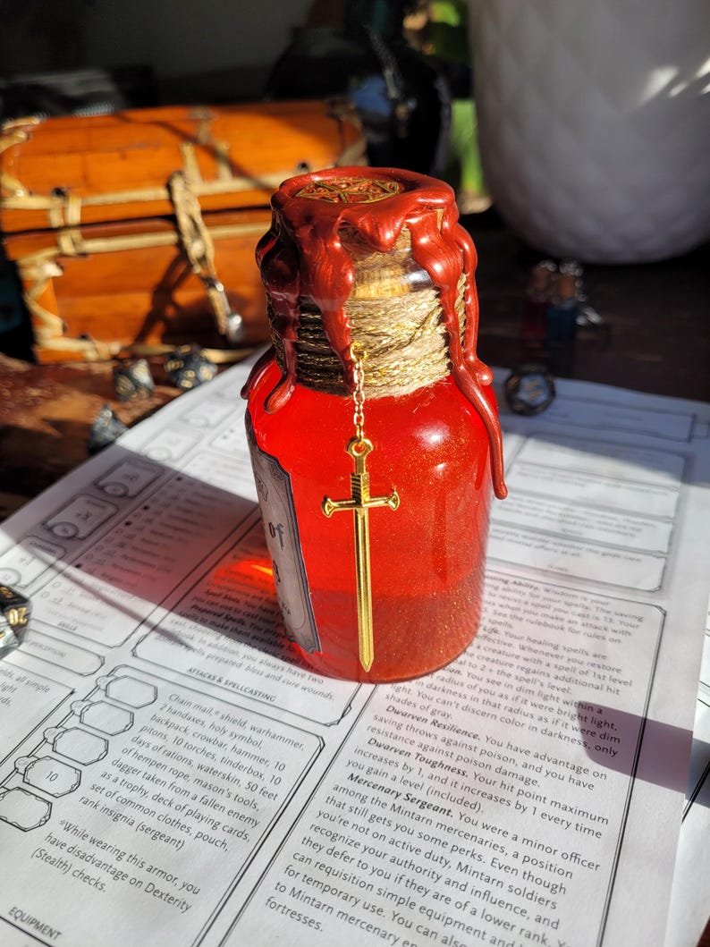 Magical Dnd Healing Potion Floating Dice Roller 2D4 Potion of Healing ...