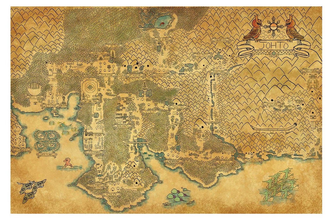 Pokemon Maps | Etsy