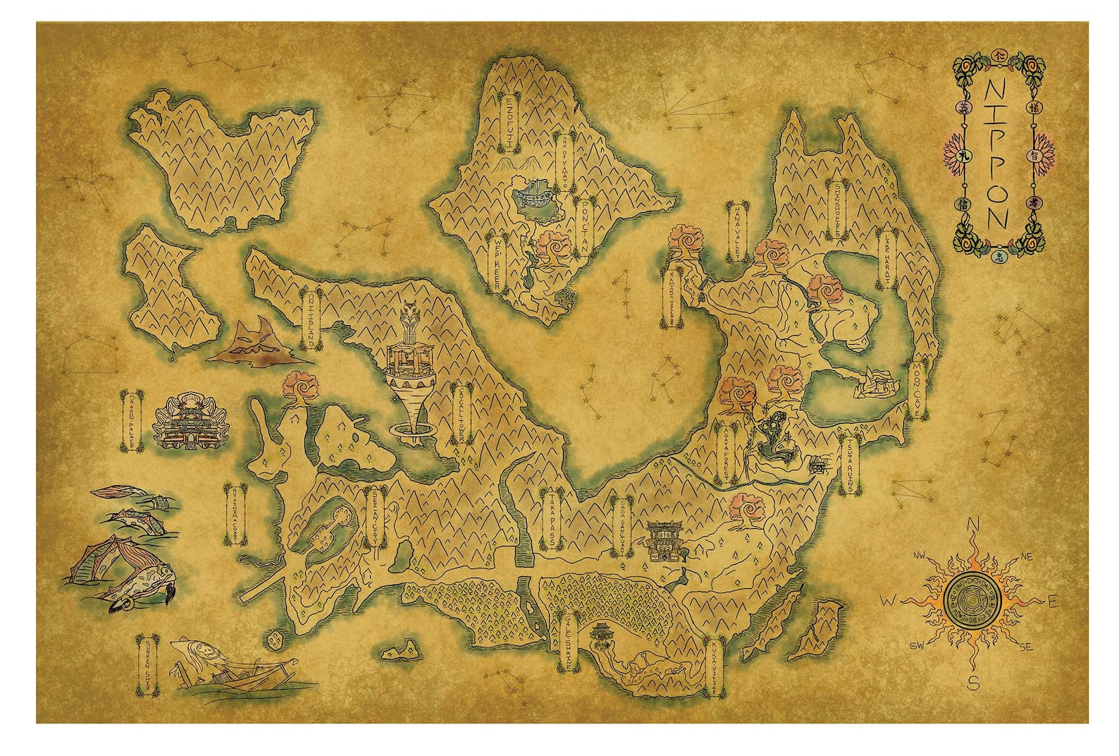 Okami Map - Etsy