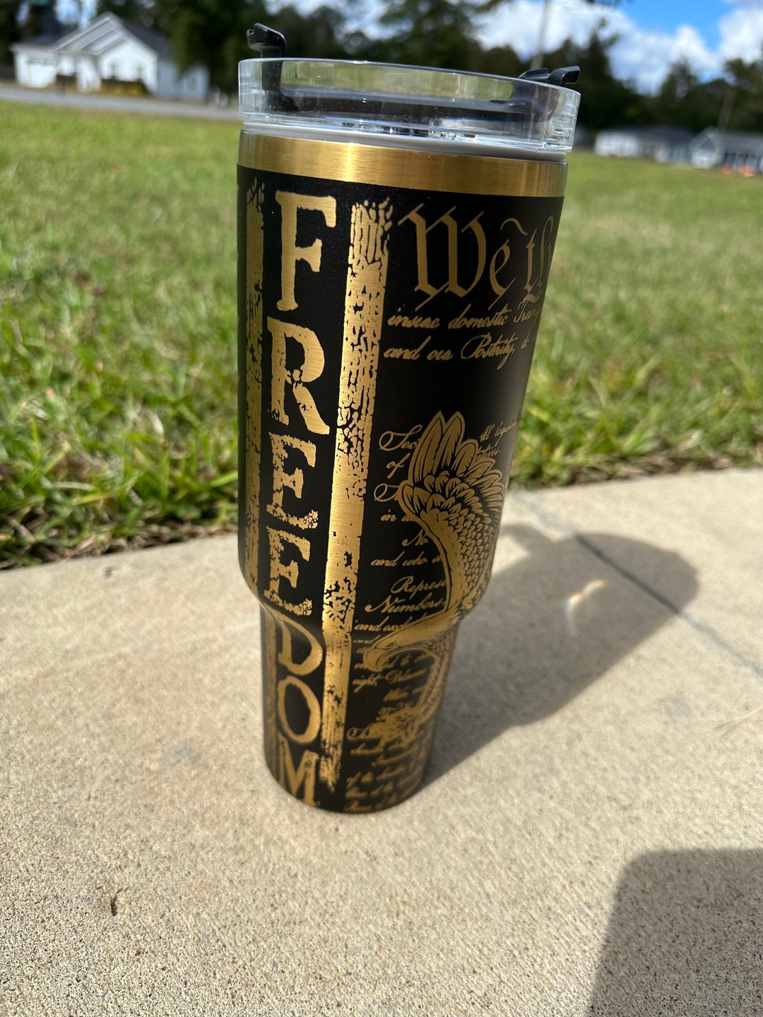 Custom Engraved Cup | Custom Engraved Tumbler | Freedom | We the People ...