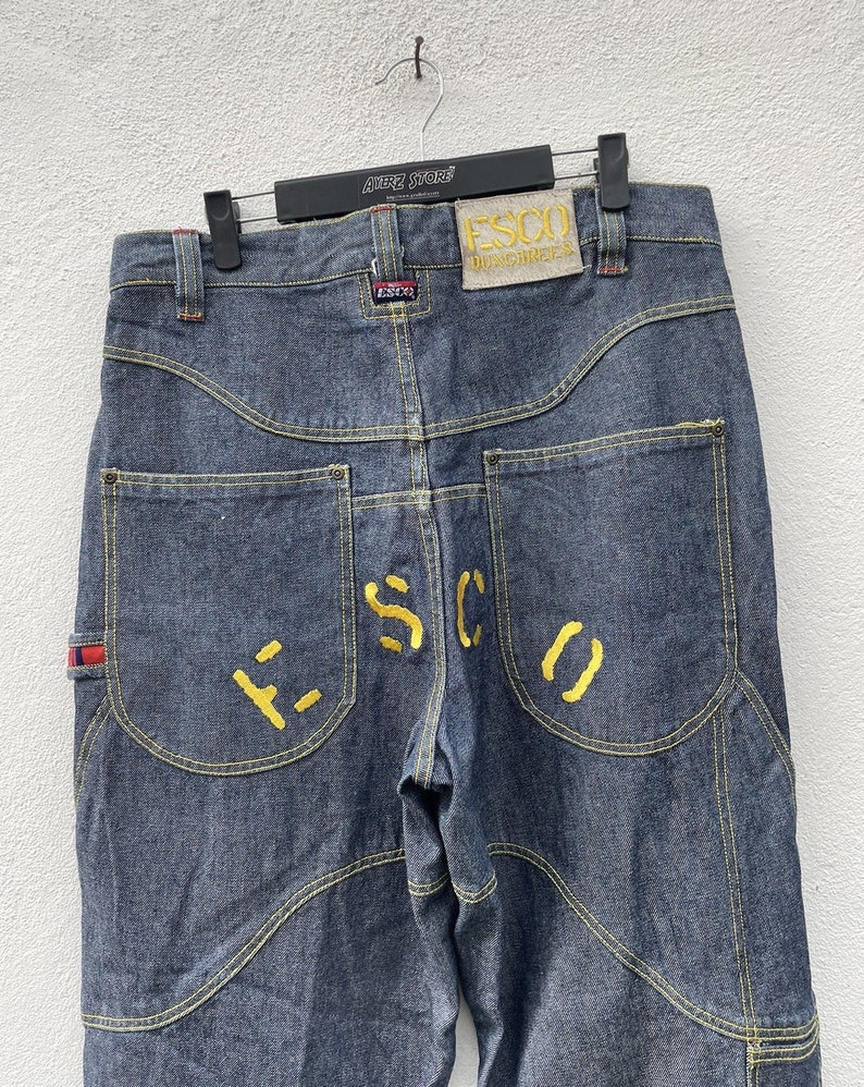 Esco Dungarees Wide Loose Baggy Jeans / Baggy Jeans - Etsy