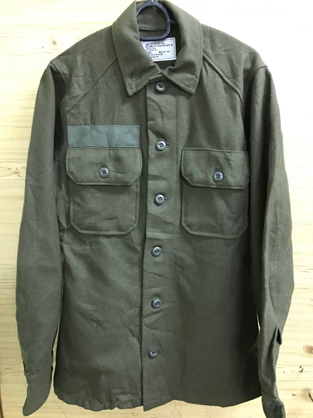 Vintage 70s Army Green Wool Jacket/ Army Jacket / Army Shirt /army ...