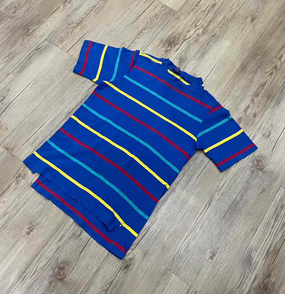 Rare Vintage Lobo by Pendleton Multi Colours Striped T Shirt Size Small ...